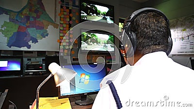 Traffic Police Control Room India Stock Video - Video of people ...