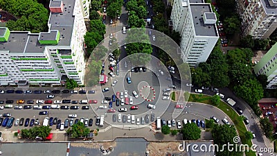 Traffic. Roundabout in Bucharest, Romania Stock Footage - Video of ...