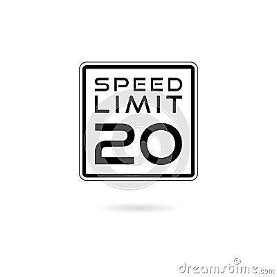 Traffic Signs Maximum Speed Limit Icon Vector Illustration ...