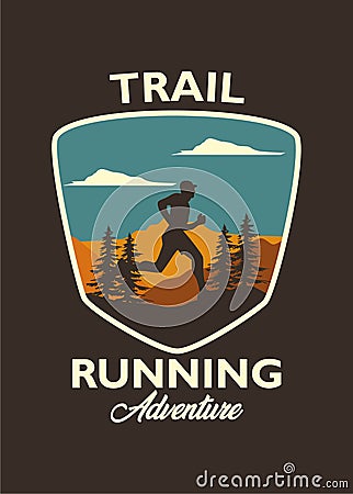 TRAIL RUNNING ADVENTURE.cdr Vector Illustration | CartoonDealer.com ...
