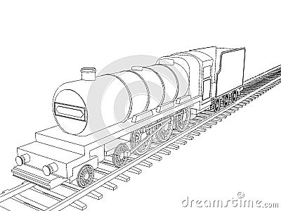 Train Outline Vector Stock Vector - Image: 69166935