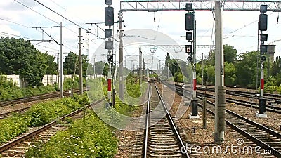 Train start moving stock footage. Video of depart, view - 40647068