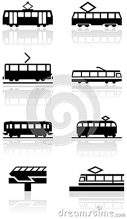 Train Symbol Vector Illustration Set Stock Images - Image: 16641644