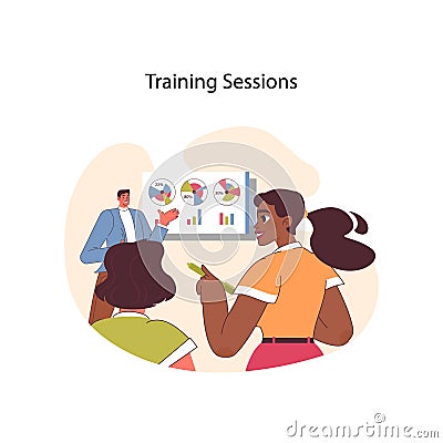 Training Sessions Concept. Flat Vector Illustration | CartoonDealer.com ...
