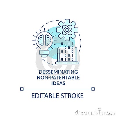 Transfering Non-patentable Ideas Concept Icon Vector Illustration ...