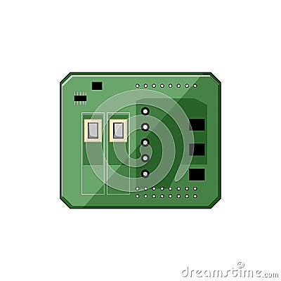 Transistor Circuit Board Cartoon Vector Illustration | CartoonDealer ...