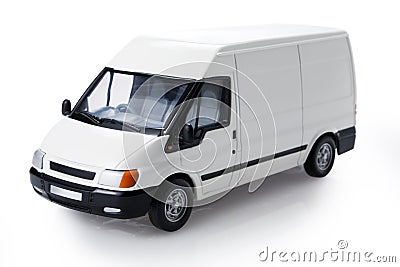 Transit Van Three-quarter View Stock Photos - Image: 3498983