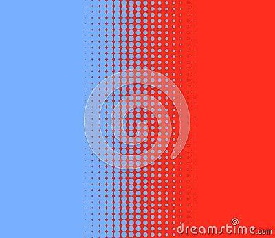 Transition Of Dots Red Blue Stock Illustration - Image: 68695895