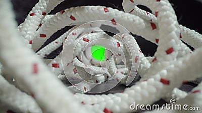 Transition with Green Screen in the Middle of the White Rope Stock ...