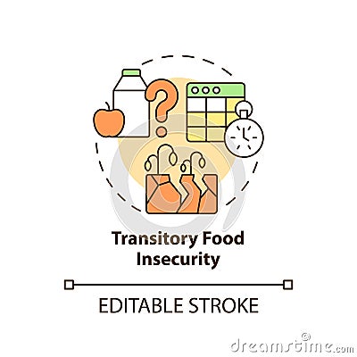 Transitory Food Insecurity Concept Icon Cartoon Vector | CartoonDealer ...