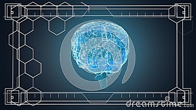 Translucent Brain Rotating Against Dark Background Stock Video - Video ...