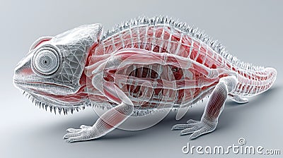 A Translucent Chameleon With Visible Internal Anatomy, Showcasing Its ...