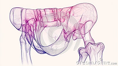 Translucent Illustration Of The Human Pelvis And Lower Body Skeletal ...