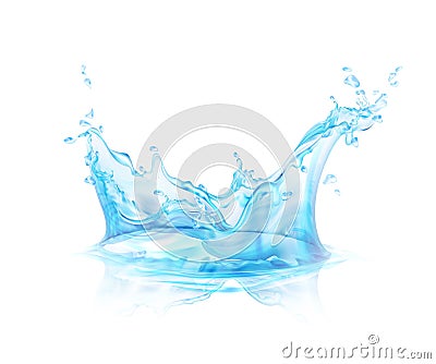 Translucent Water Splash Isolated On Transparent Background. Vector ...