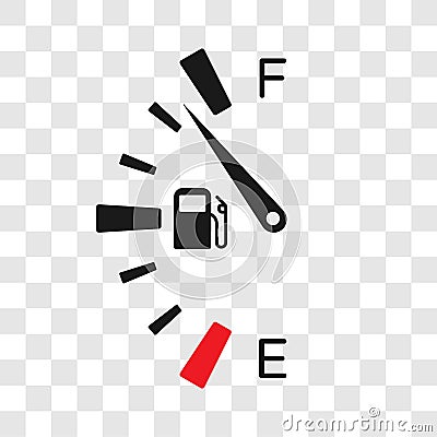 Fuel Tank Dial Gage Sign Transportation Petrol Level Indicator Symbol ...