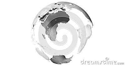 The Transparent Earth Spinning in a Loop Stock Footage - Video of ...