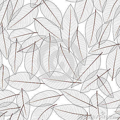 Transparent Leaves Pattern Seamless Background Stock Vector - Image ...