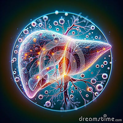 Transparent Of The Liver, Showing The Process Of Filtering Toxins And ...