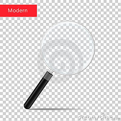 Transparent Magnifying Glass Realistic Magnifier Lens Vector Isolated ...
