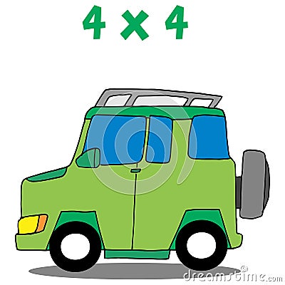 Transportation 4x4 Cartoon Vector Art | CartoonDealer.com #85148745