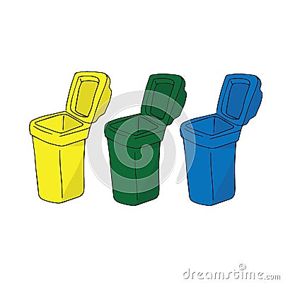 Trash Garbage Container Cartoon | CartoonDealer.com #71763117