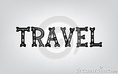Travel Typography Vector Illustration | CartoonDealer.com #164043778