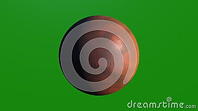 Traveling To the Red Planet Mars in Space on Green Screen. 4K Stock ...