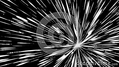 Travelling Through Black Space, White Starfield, Seamless Loop ...