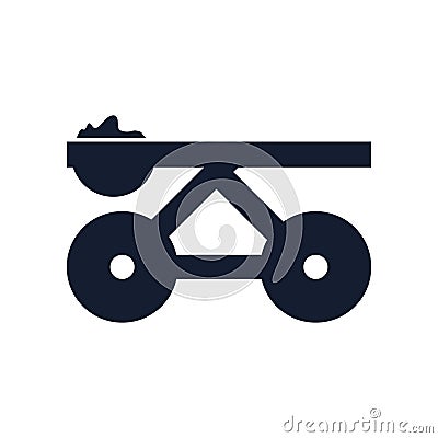 Trebuchet Icon Vector Sign And Symbol Isolated On White Background ...