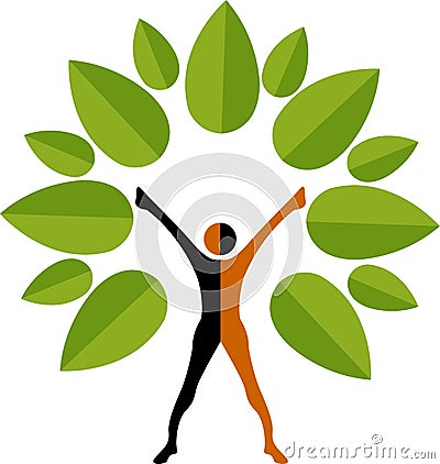 Tree Man Logo Cartoon Vector | CartoonDealer.com #22083215