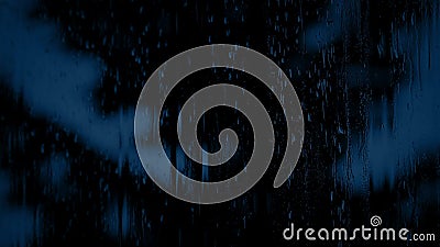 Tree through Rainy Window at Night Stock Footage - Video of night ...