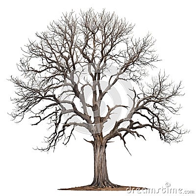 The Tree Is Withered And Leafless. Royalty-Free Stock Image ...