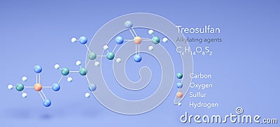 Treosulfan Molecule, Molecular Structures, Alkylating Agent, 3d Model ...