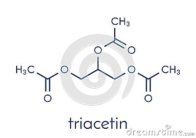 Triacetin Glycerin Triacetate Molecule. Skeletal Formula. Vector ...