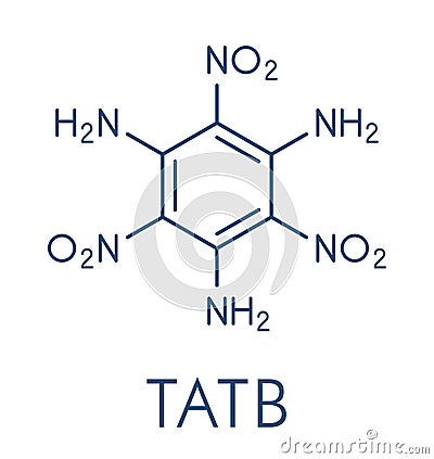 Triaminotrinitrobenzene TATB Explosive Molecule. Skeletal Formula ...