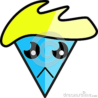 Triangle Face Sad Stock Photography | CartoonDealer.com #95954018