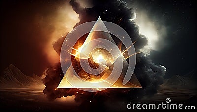 Triangle In Front Of Neutron Star Universe Generative Ai Art Created By ...