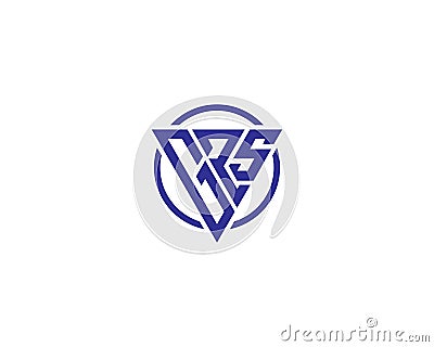 Triangle Letter GRS Logo Design Vector Illustration | CartoonDealer.com ...