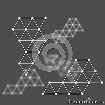 Triangle Molecular Structure On Grey Background Stock Illustration ...