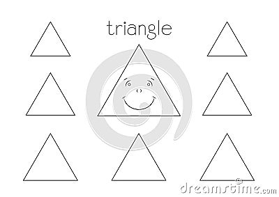 Triangle Shape Coloring Page Royalty-Free Cartoon | CartoonDealer.com ...