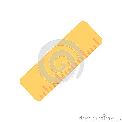 Triangular Ruler Child Ruler For Learning In School Vector Illustration ...