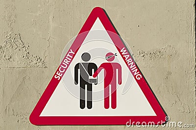 Triangular Sign To Warn About The Risk Of Being Robbed Royalty-Free ...