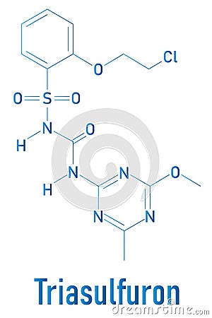 Triasulfuron Herbicide Molecule. Skeletal Formula. Chemical Structure ...