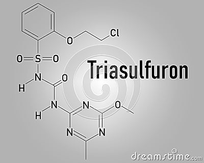 Triasulfuron Herbicide Molecule. Skeletal Formula. Chemical Structure ...