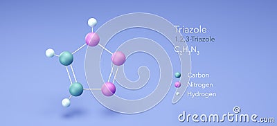 Triazole Molecule, Molecular Structures, 1,2,3-Triazole, 3d Model ...