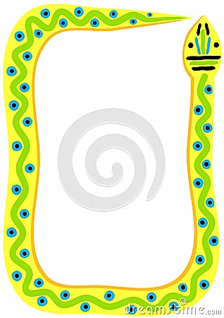 Tribal Snake Frame Border Stock Images - Image: 30691834