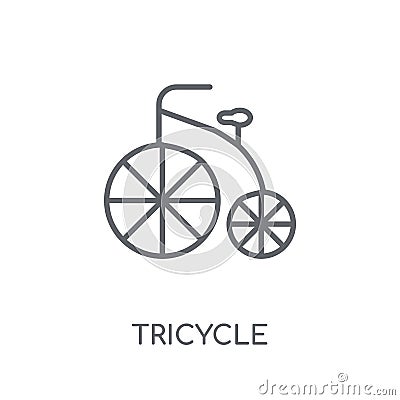 Tricycle Linear Icon. Modern Outline Tricycle Logo Concept On Wh Vector Illustration ...