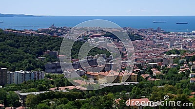 Trieste aerial view stock video. Video of church, water - 62683217