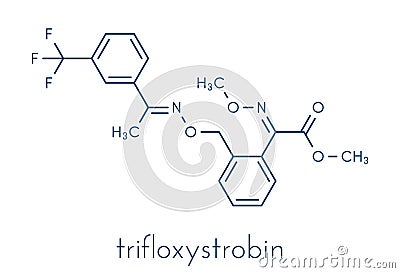 Trifloxystrobin Fungicide Molecule. Skeletal Formula Cartoon Vector ...