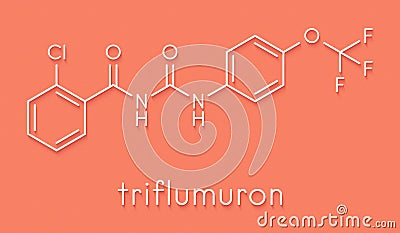 Triflumuron Insecticide Molecule. Skeletal Formula. Royalty-Free Stock ...